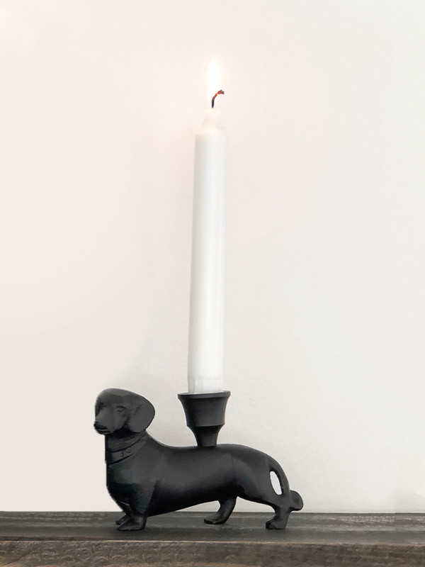 Ljusstake Tax Svart 15,5x9x5cm - Ljusstakar